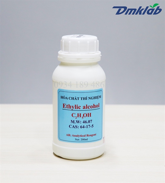 Ethylic alcohol 96° (C2H5OH) - 200ml - DMK Lab Hoá chất môn KHTN thông ...